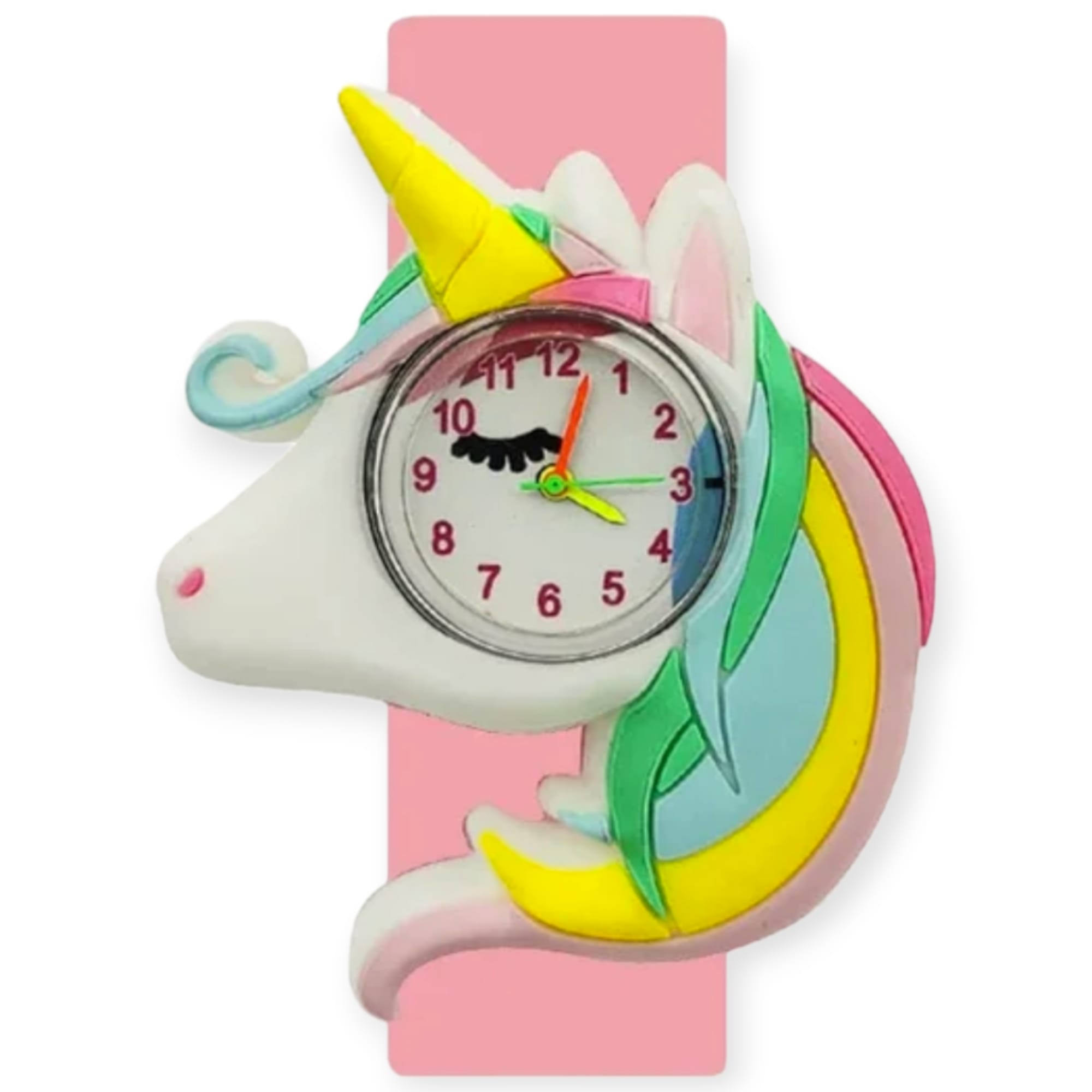 Ceas analogic copii cu design unicorn si bratara ce se muleaza - eMAG.ro