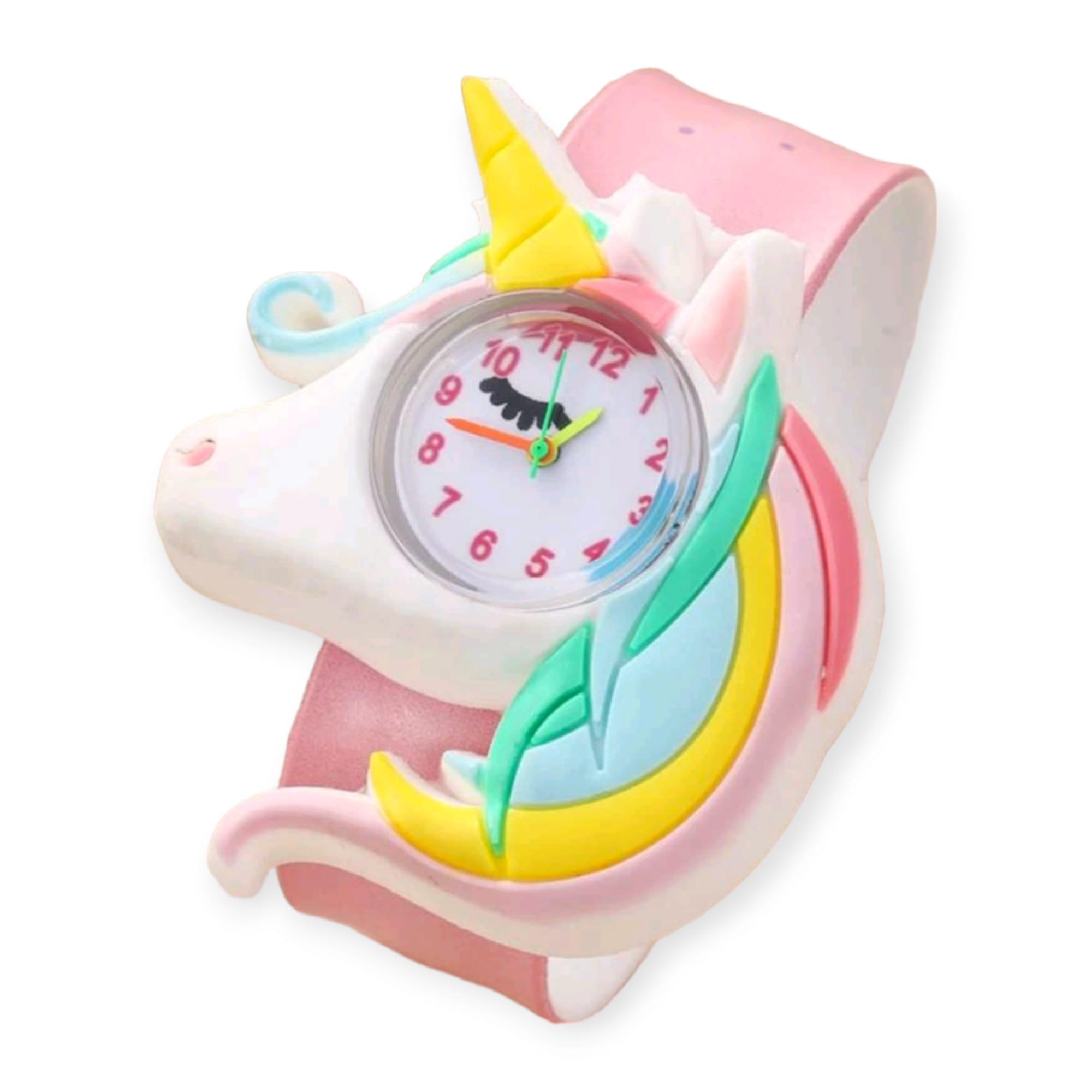 Ceas analogic copii cu design unicorn si bratara ce se muleaza - eMAG.ro