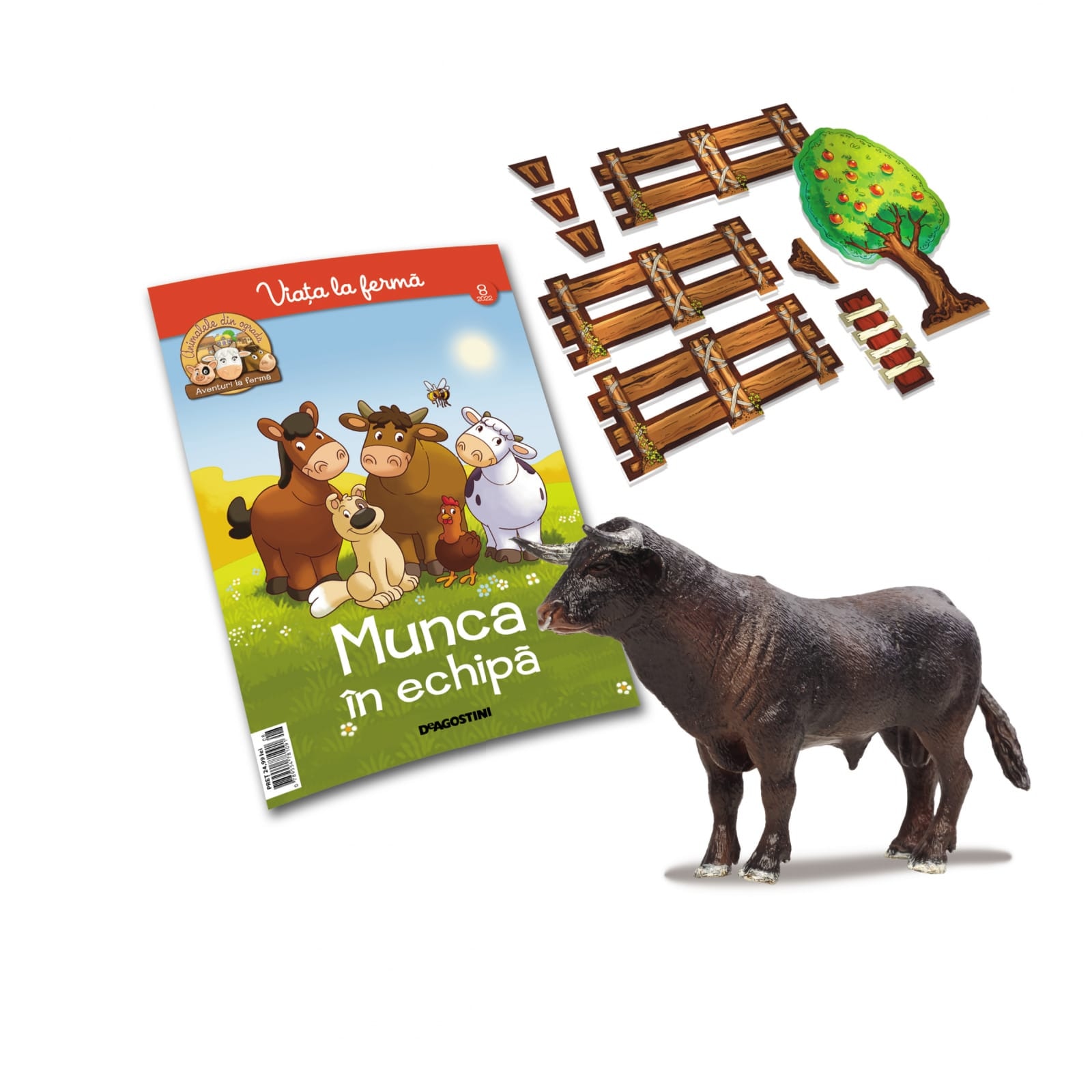 Revista Viata la Ferma Nr. 8 impreuna cu figurina Taurul si plansa ...