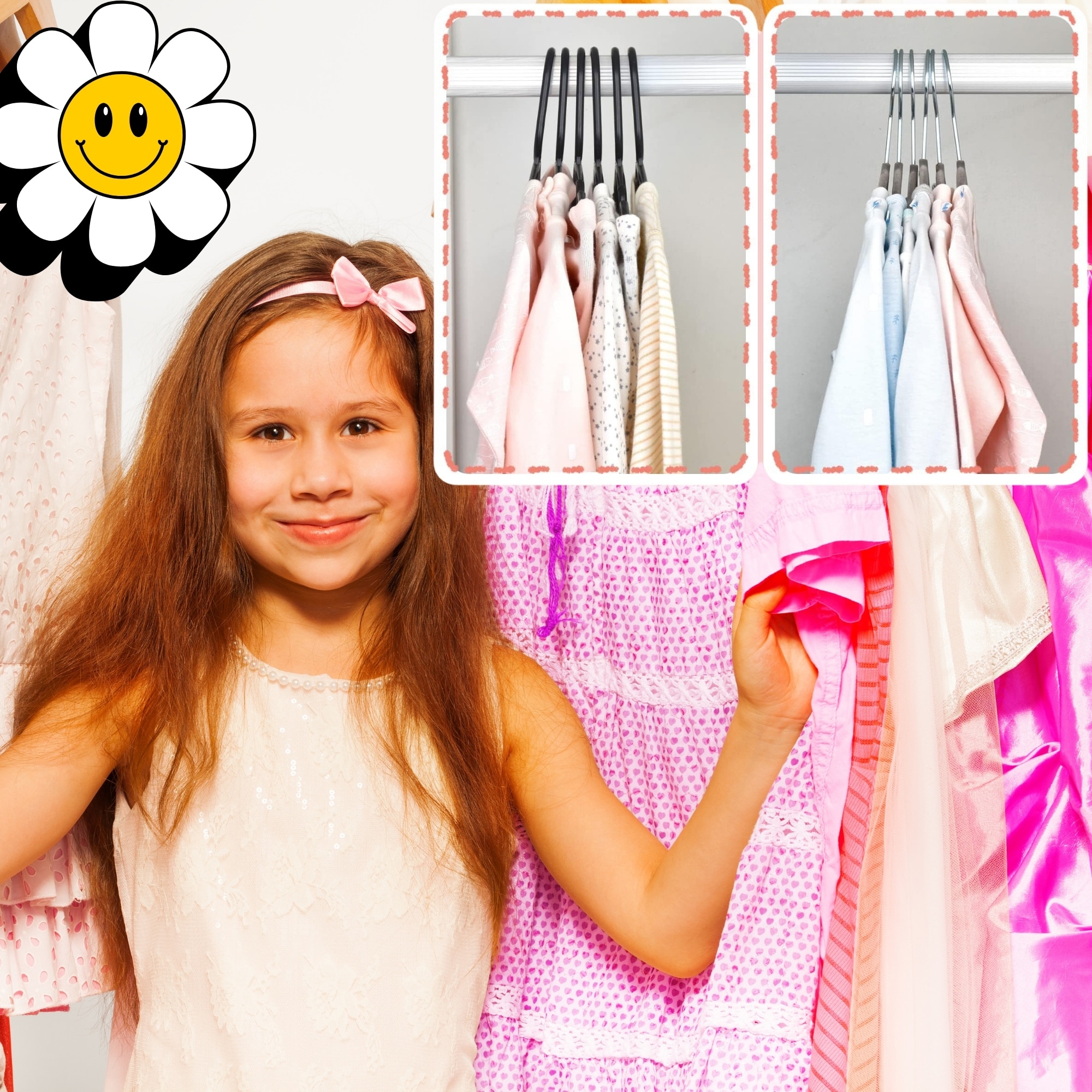 Set de 20 umerase de catifea Galaxia®, negru, cu carlig rotativ 360 ...