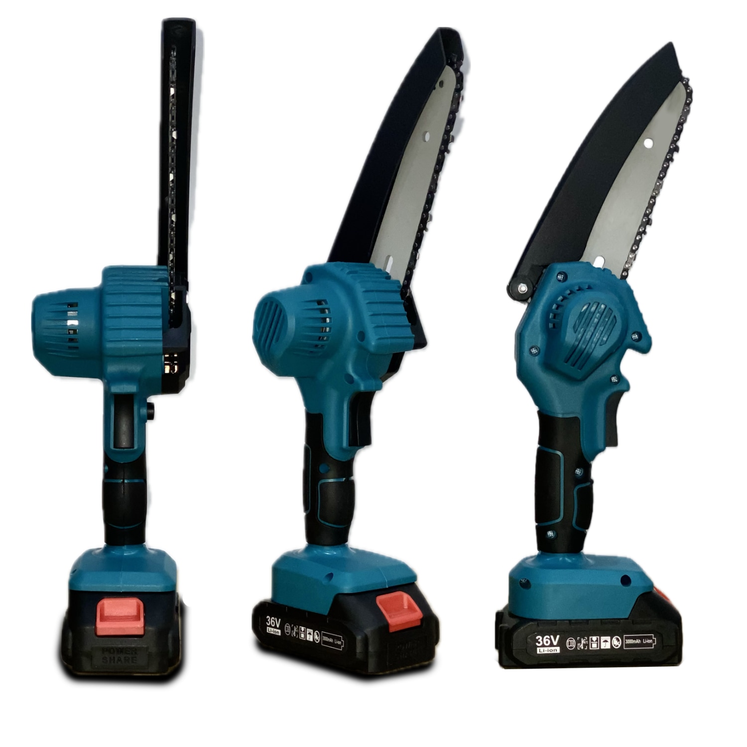 Mini drujba Liduo cu 2 acumulatori 36V, 3 Lanturi si 2 Lame 6" in set ...