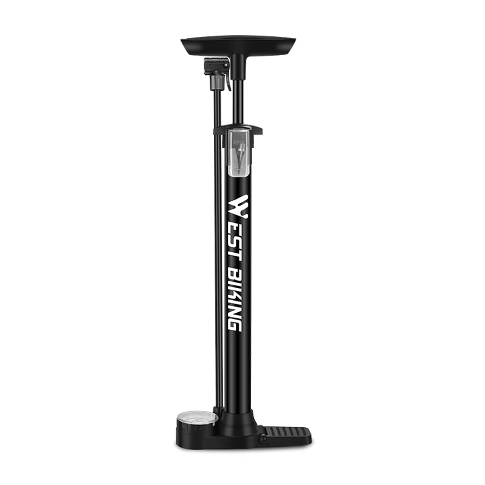 Pompa manuala West Biking, cu manometru pentru afisarea presiunii ...