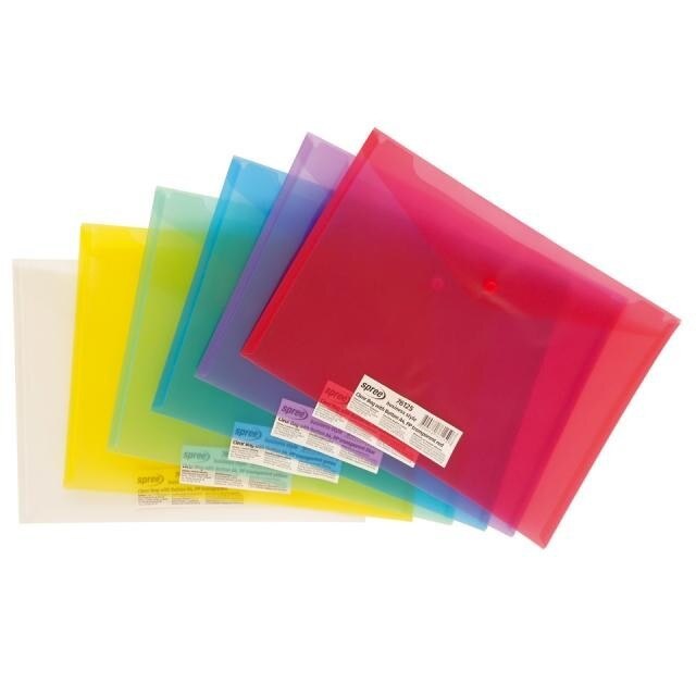 Set 6 x Mapa A4 cu Buton, Galben - eMAG.ro