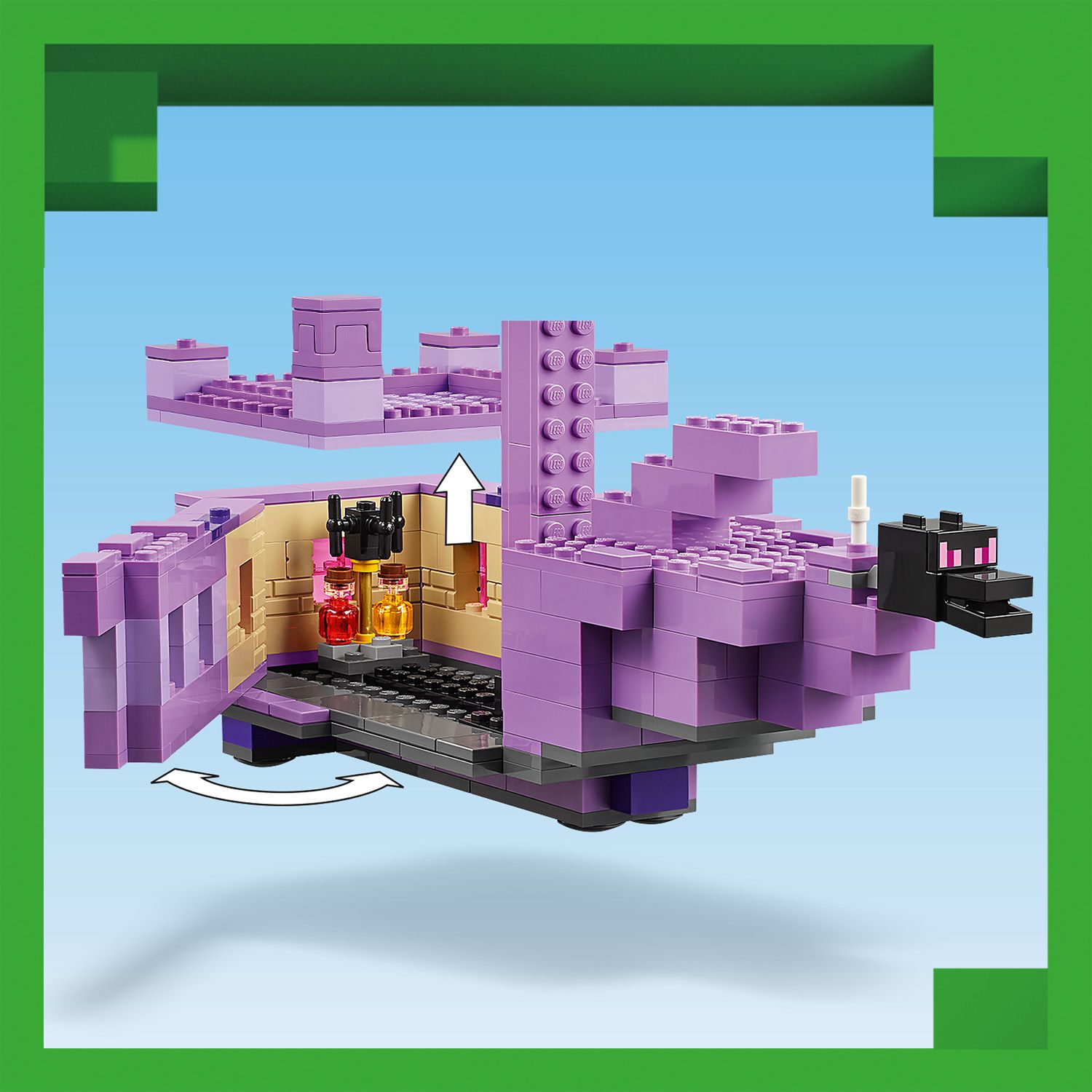 LEGO® Minecraft® - Dragon Ender si Corabia din End 21264, 657 piese ...