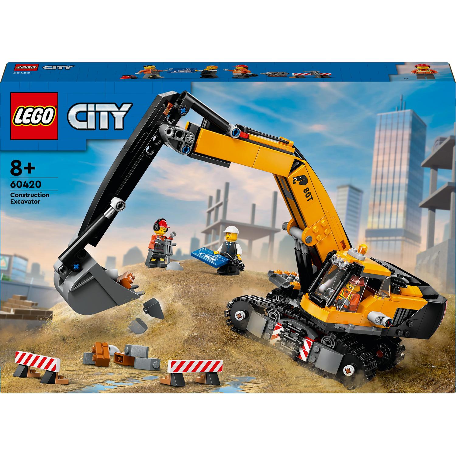 LEGO® City - Excavator galben de constructii 60420, 633 piese - eMAG.ro