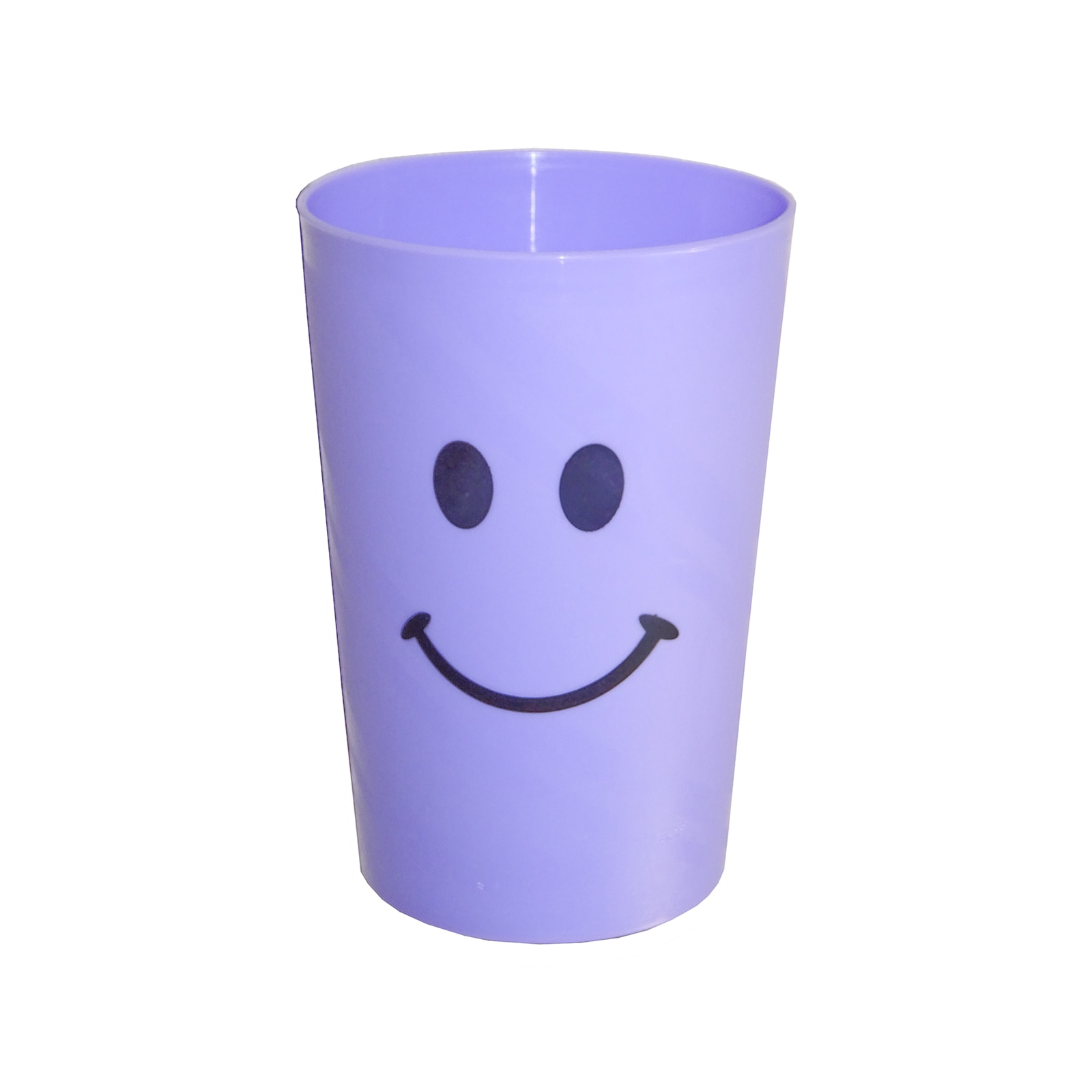 Pahar plastic Natalia, 200 ml, h10 cm, decor smiley, mov - eMAG.ro