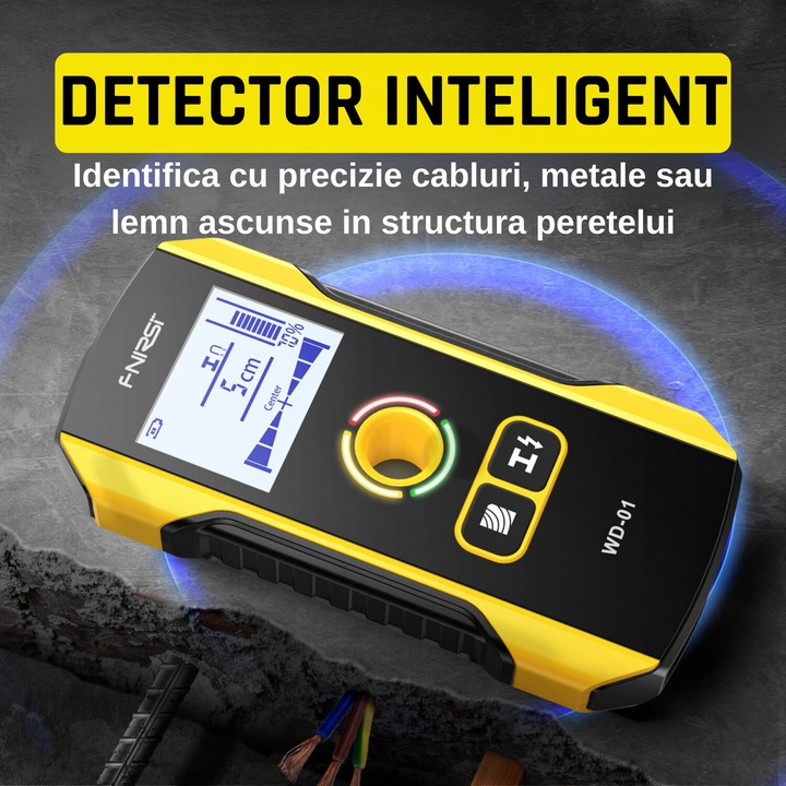 Detector Digital Localizare Cabluri Lemn Tevi in Perete, TAITAVA WD-01 ...