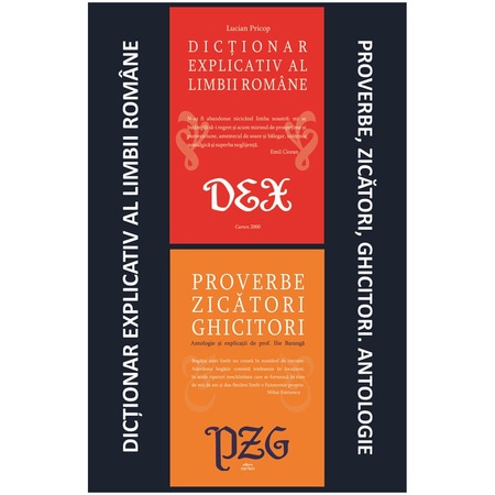 Pachet scolar -Dex si Proverbe, zicatori, ghicitori, 2 carti - eMAG.ro