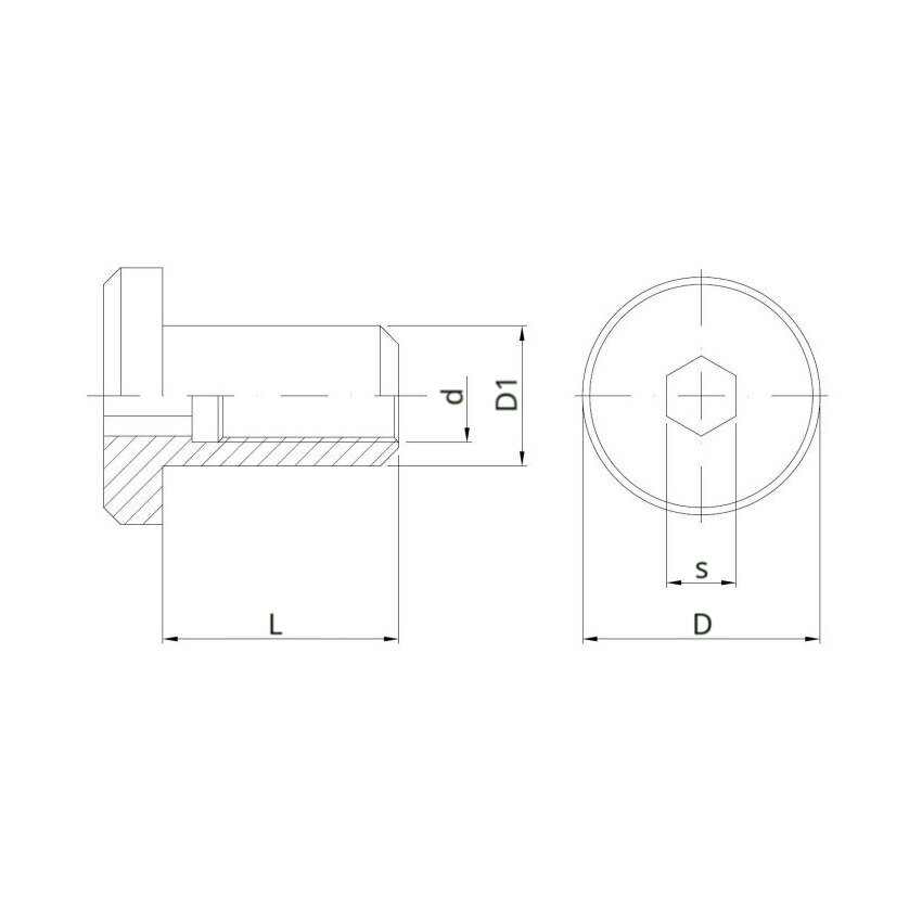 Set Piulite mobilier, Conector cu cap plat, M6x11, Otel zincat, 10 ...