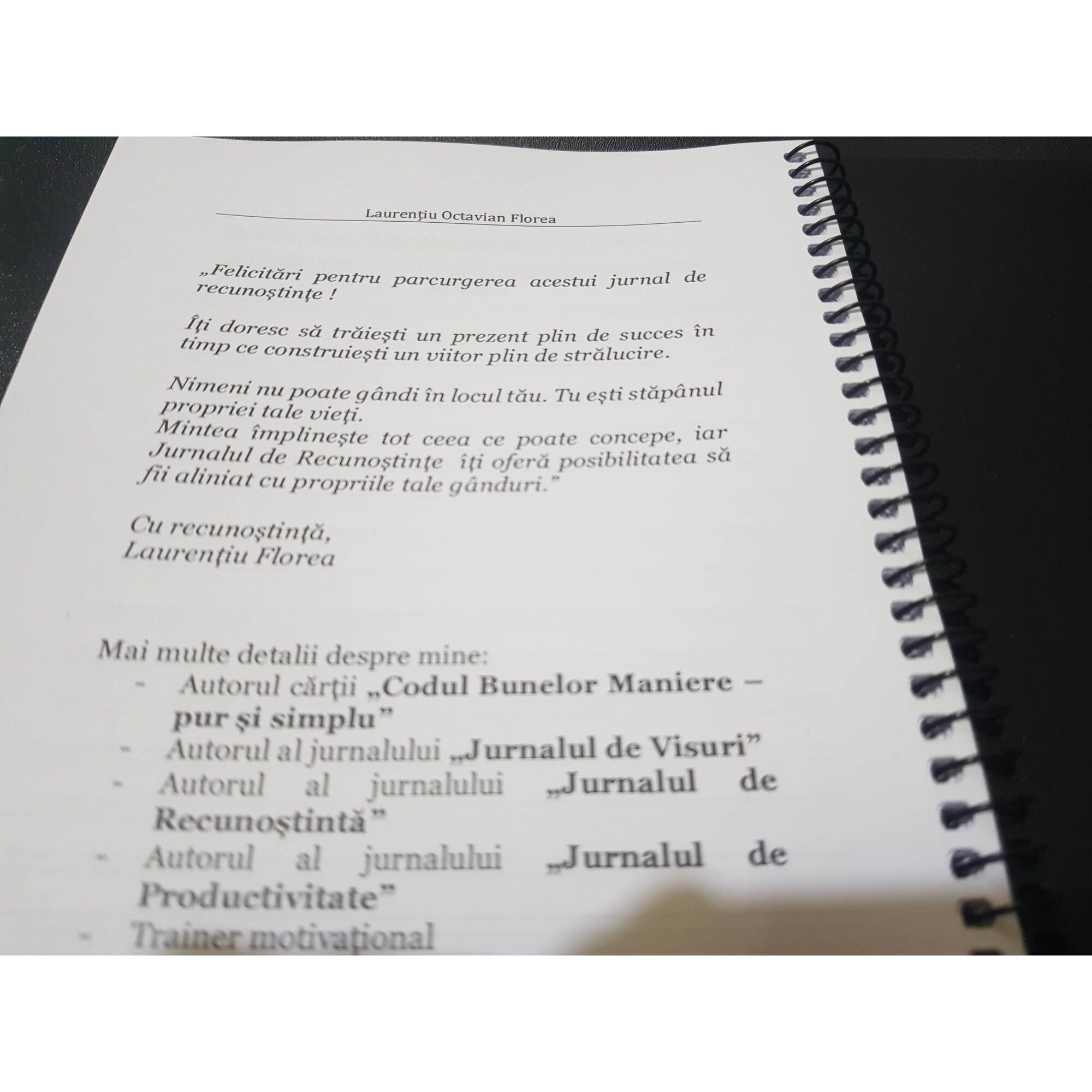 Jurnalul De Recunostinta - A5 - Laurentiu Florea - eMAG.ro