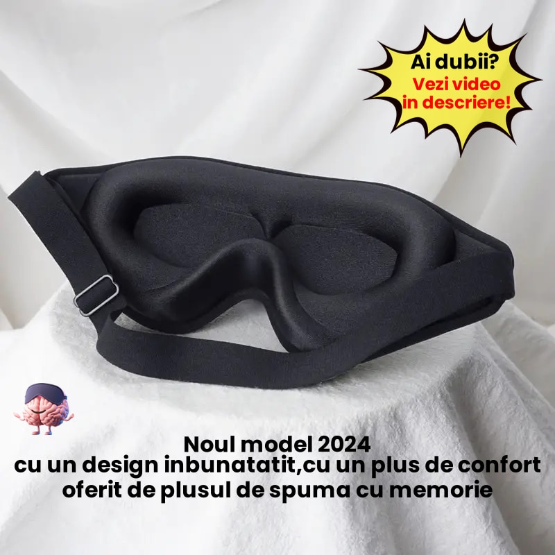 Masca pentru somn Smart Design 3D, Protectie Nas, Intuneric bezna ...