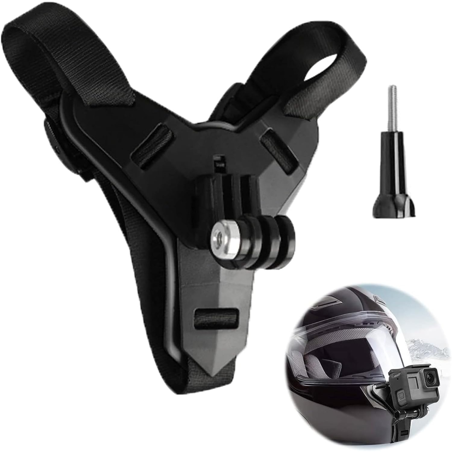 Set 2 Suport de casca pentru camera video, JENUOS®, Compatibil cu GoPro ...