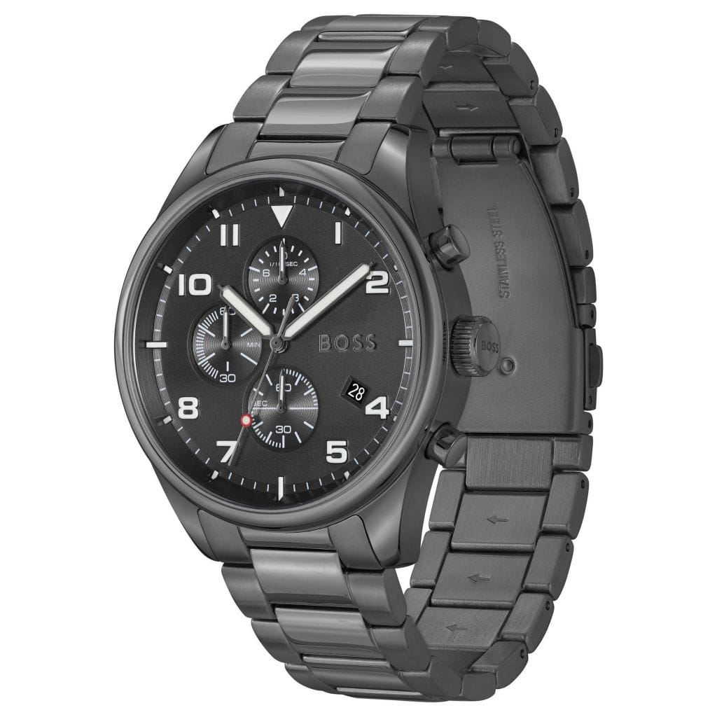 Ceas, Hugo Boss, Otel inoxidabil, 5 ATM, Negru - eMAG.ro