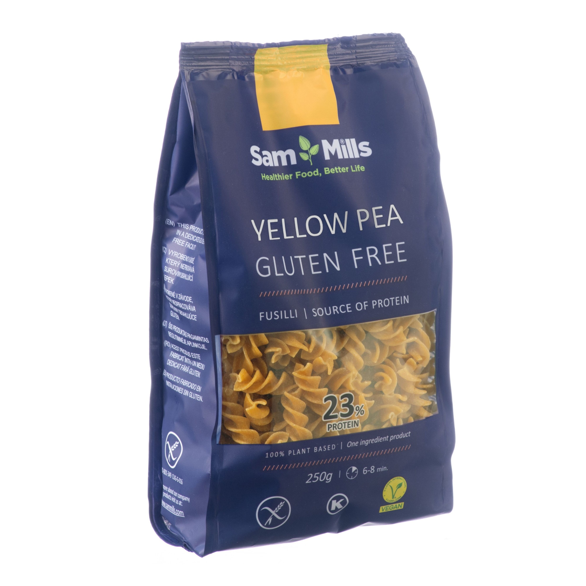 Paste din mazare galbena, Sam Mills, Fusilli, fara gluten, 250g - eMAG.ro