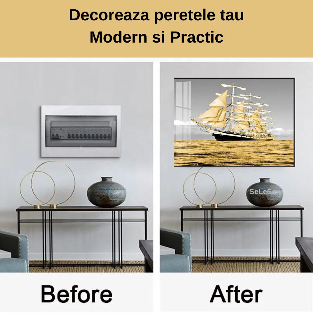 Capac tablou pentru contor electric SeLeSe Design modern - eMAG.ro