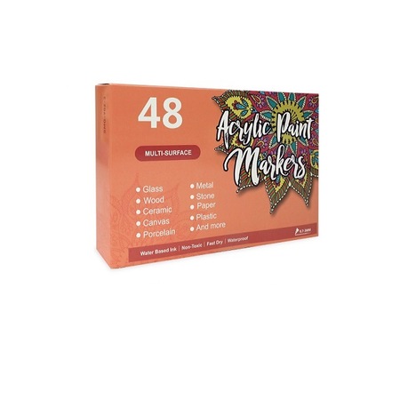 Set Alcatuit Din 48 Carioci Acrilice Pe Baza De Apa, Uscare Rapida, Non ...