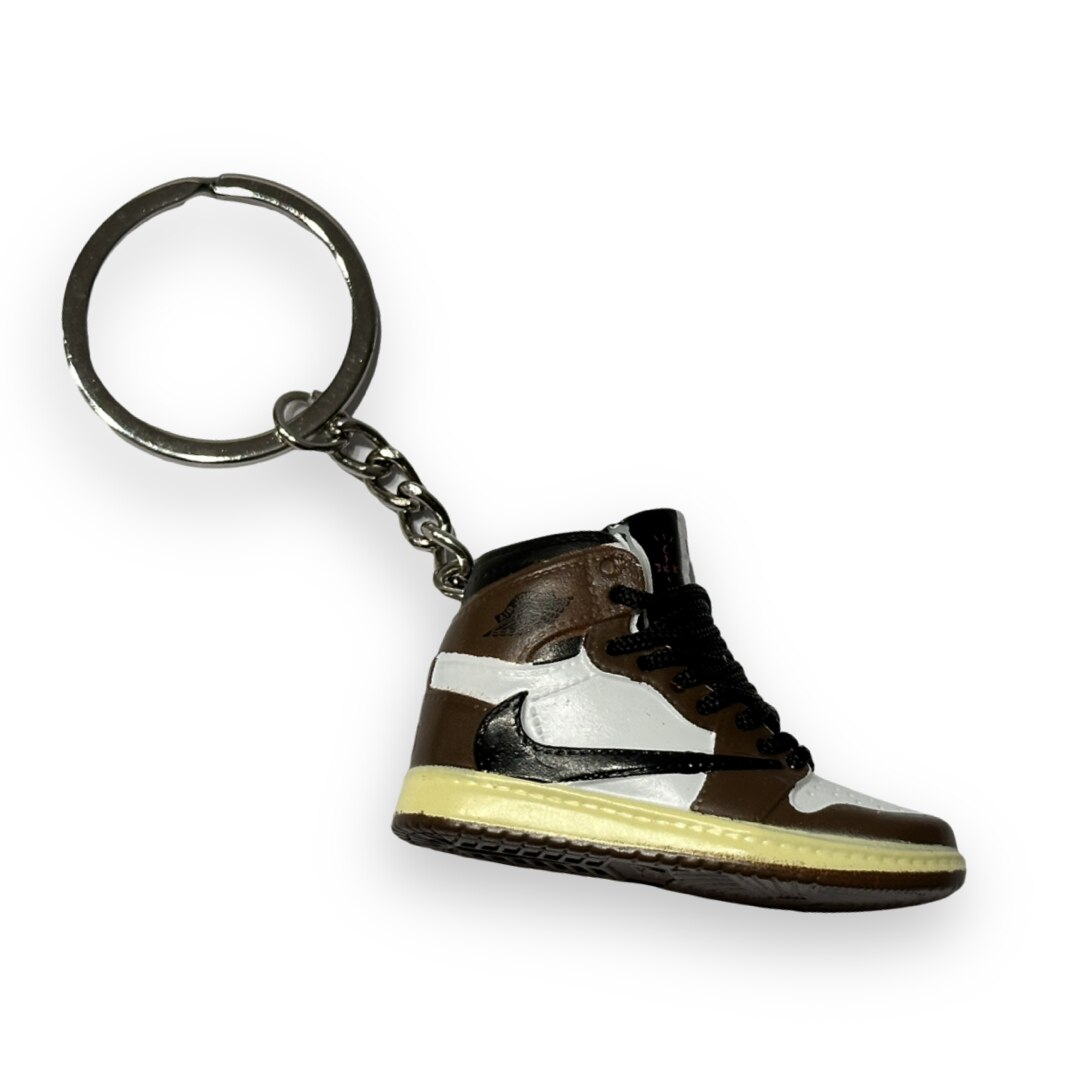Breloc pentru chei, Nike Jordan 1 High, Travis Scott, Maro-Negru - eMAG.ro