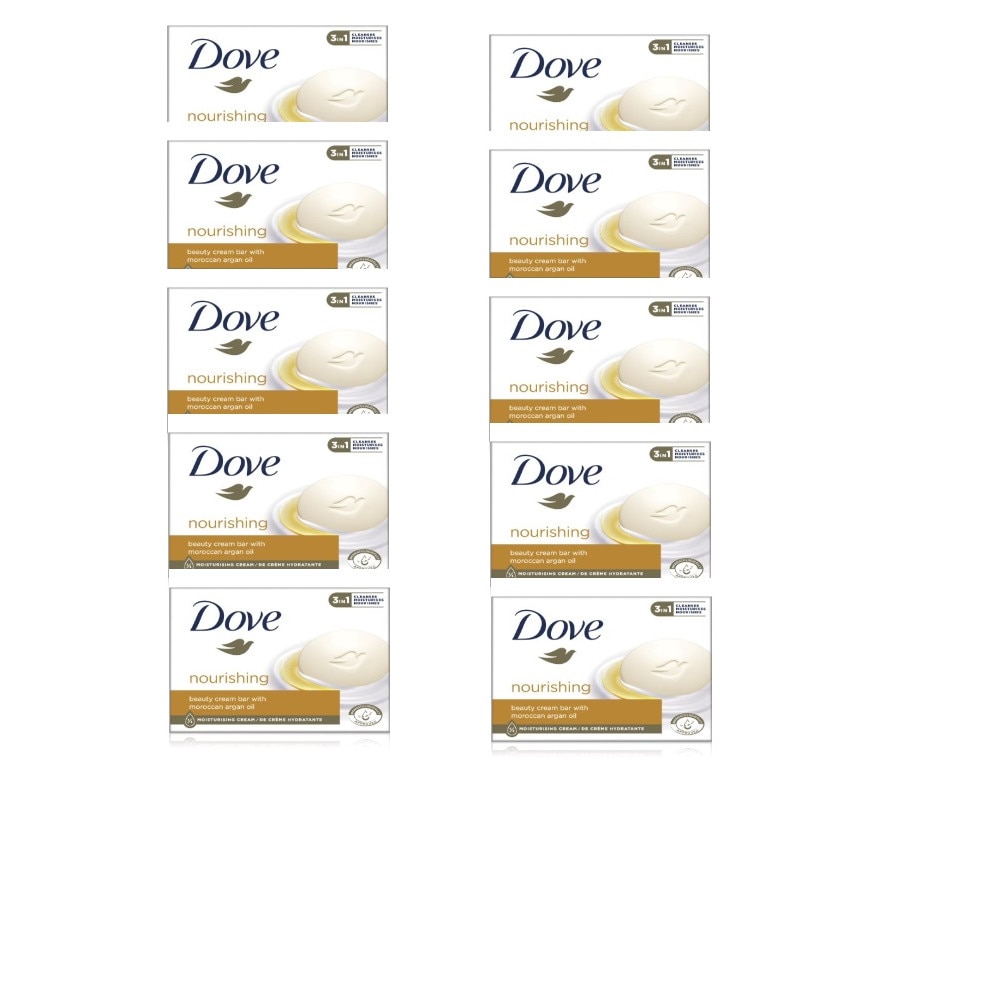 Set 10 x Sapun solid Dove Cream Oil Argan, 1/4 crema hidratanta, 90 gr ...