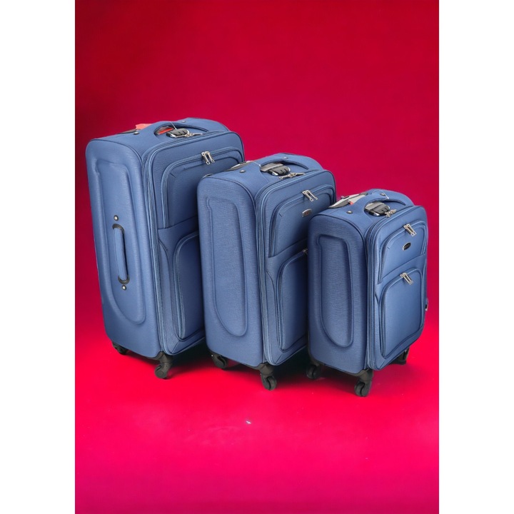 Trolere set, My Travel A03, trei dimensiuni, 20", 24", 28", blue - eMAG.ro