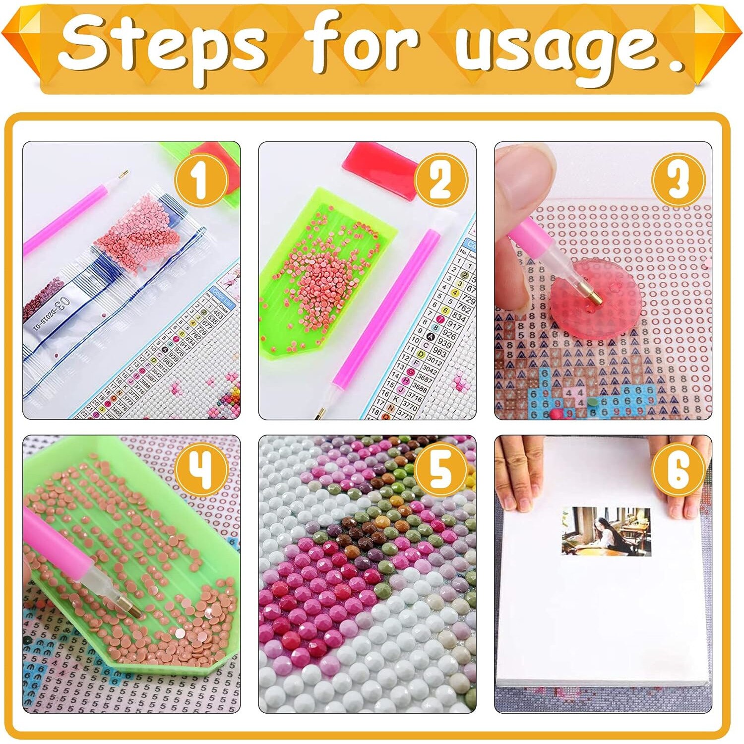 Pictura pe numere cu diamante 5d, model ferma, 30x 40 cm Leejoy - eMAG.ro