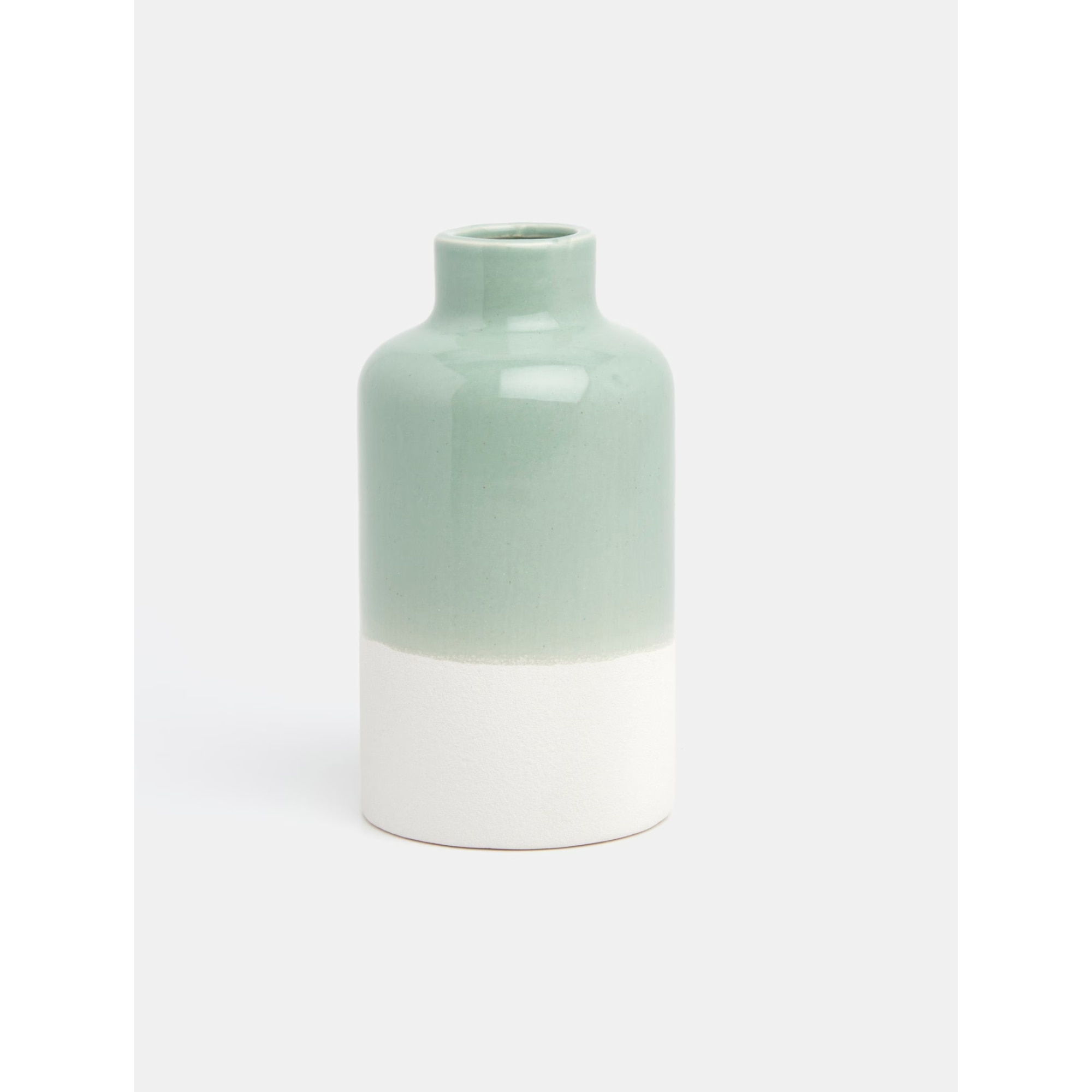 Vaza Decorativa din Ceramica, diametru 9cmx17cm, culoare Verde-pal ABYZ ...