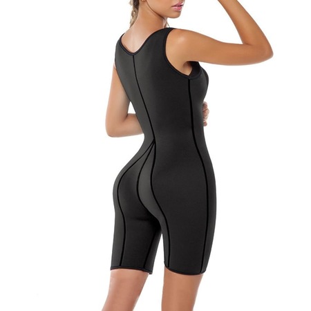 Costum pentru slabit/ remodelare corporala, Negru S - eMAG.ro