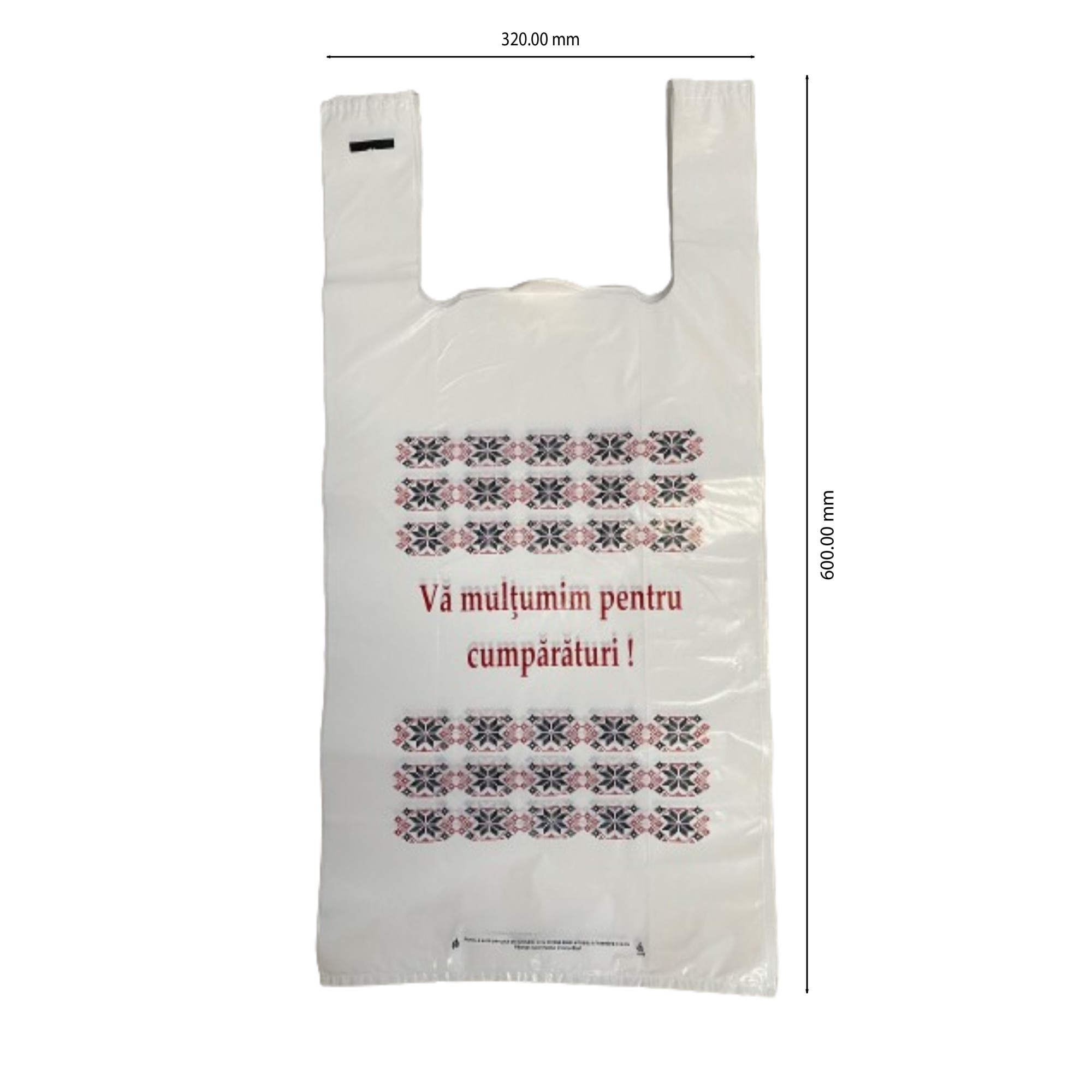 Set 50 bucati, Punga Plastic Reciclat, tip Maieu, 320x600 mm, Va ...