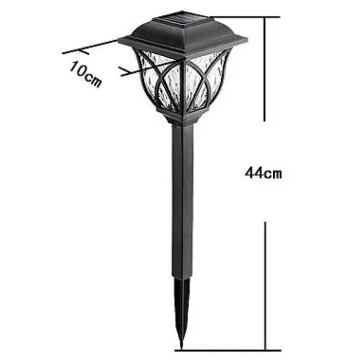 Set 6 lampi solare pentru gradina, terasa, alee, tip felinar negru ...