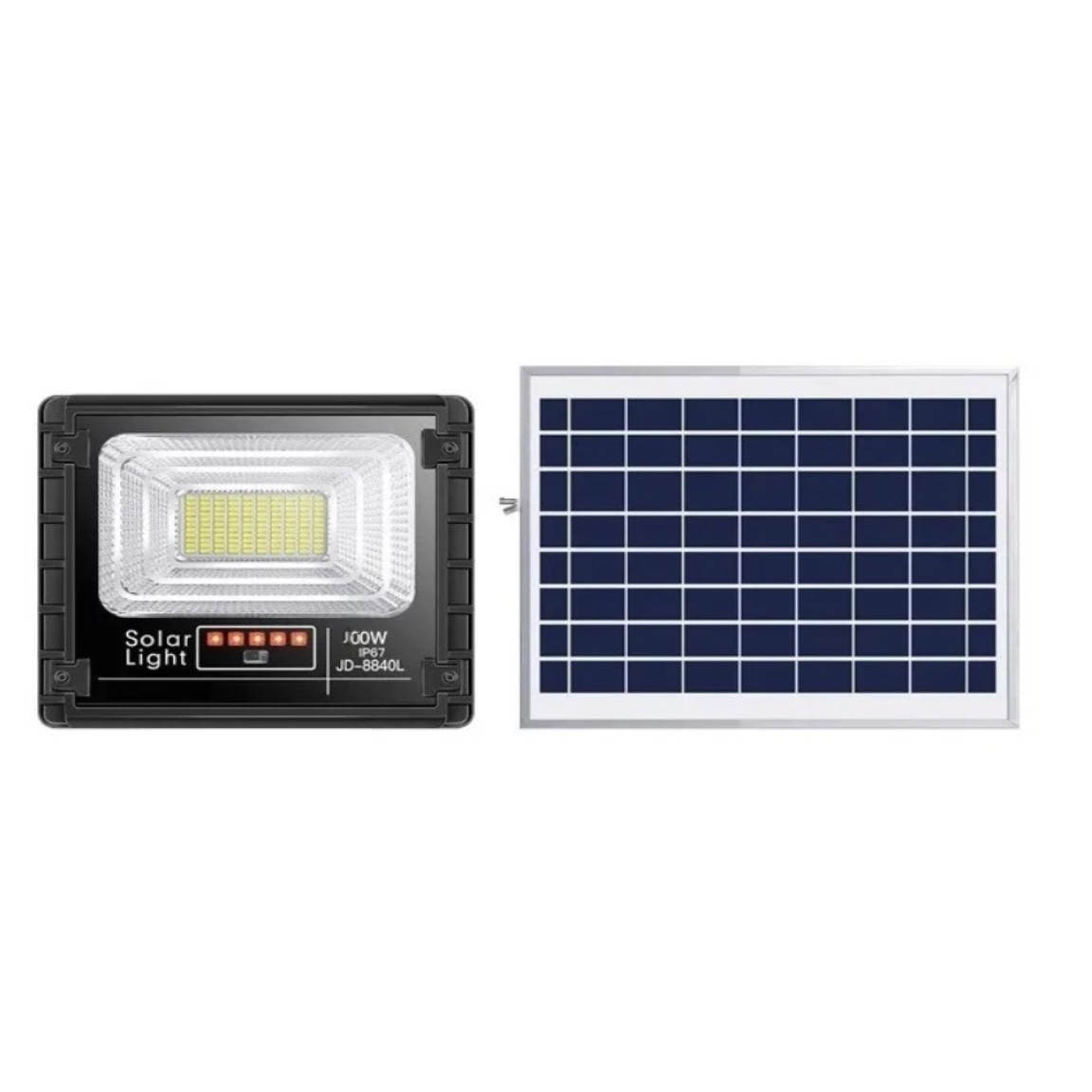 Proiector Solar Jortan 100W, IP 66, Telecomanda, Indicator Baterie ...