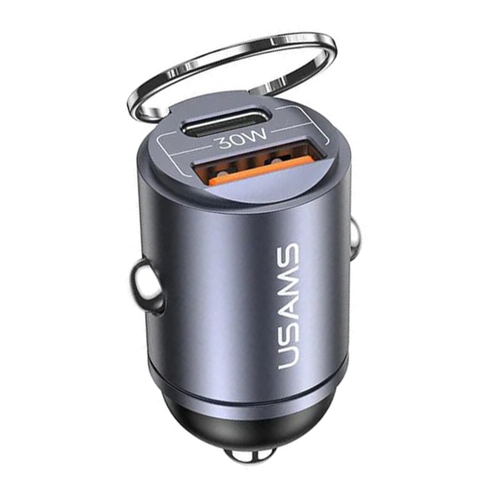 USB зарядно за кола, Type-C, бързо зареждане, 30 W за кола - Usams C38 ...