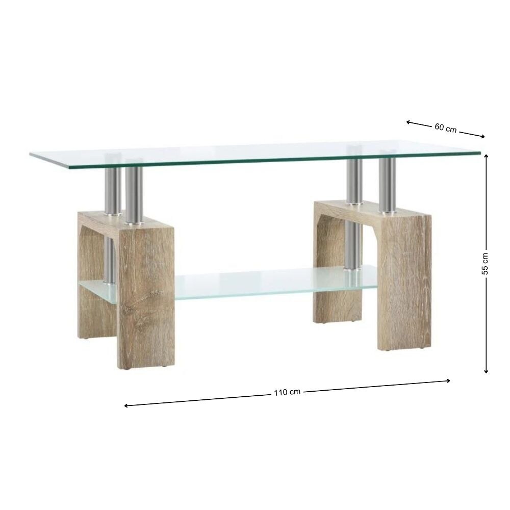 Masuta Cafea CT345, culoare alb, 110 x 60 x 55 cm - eMAG.ro