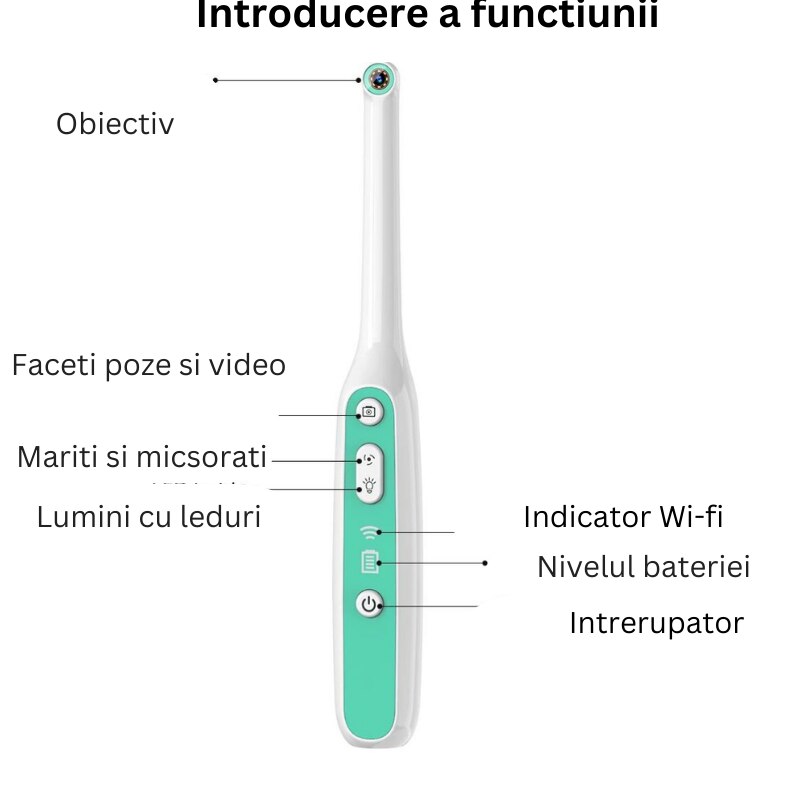 Camera intraorala inalambrica, inspectie orala, endoscop oral - eMAG.ro