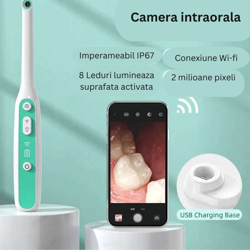 Camera intraorala inalambrica, inspectie orala, endoscop oral - eMAG.ro