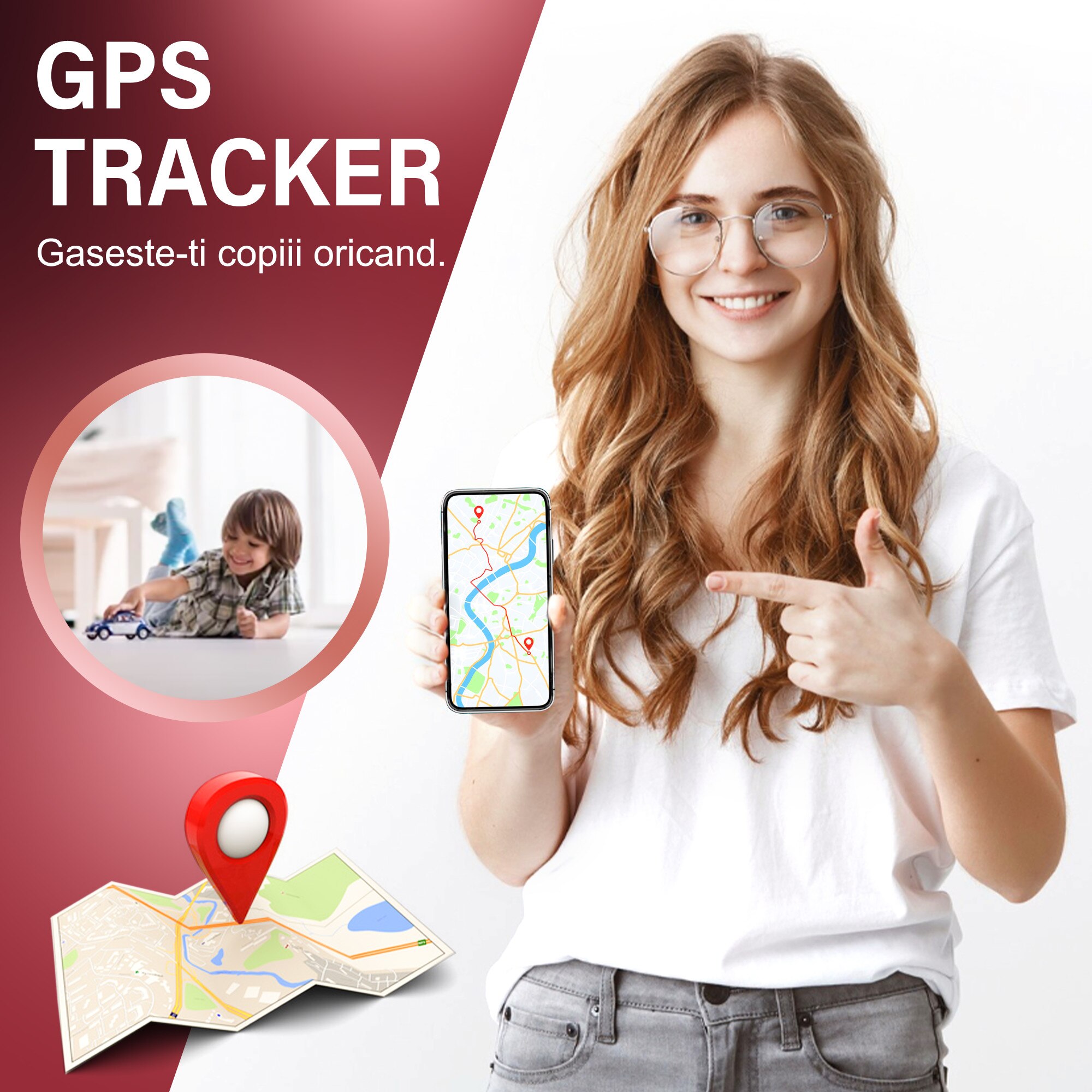 Ceas smartwatch copii GPS 4G, Whatsapp, camera dubla HD, Wingereich ...