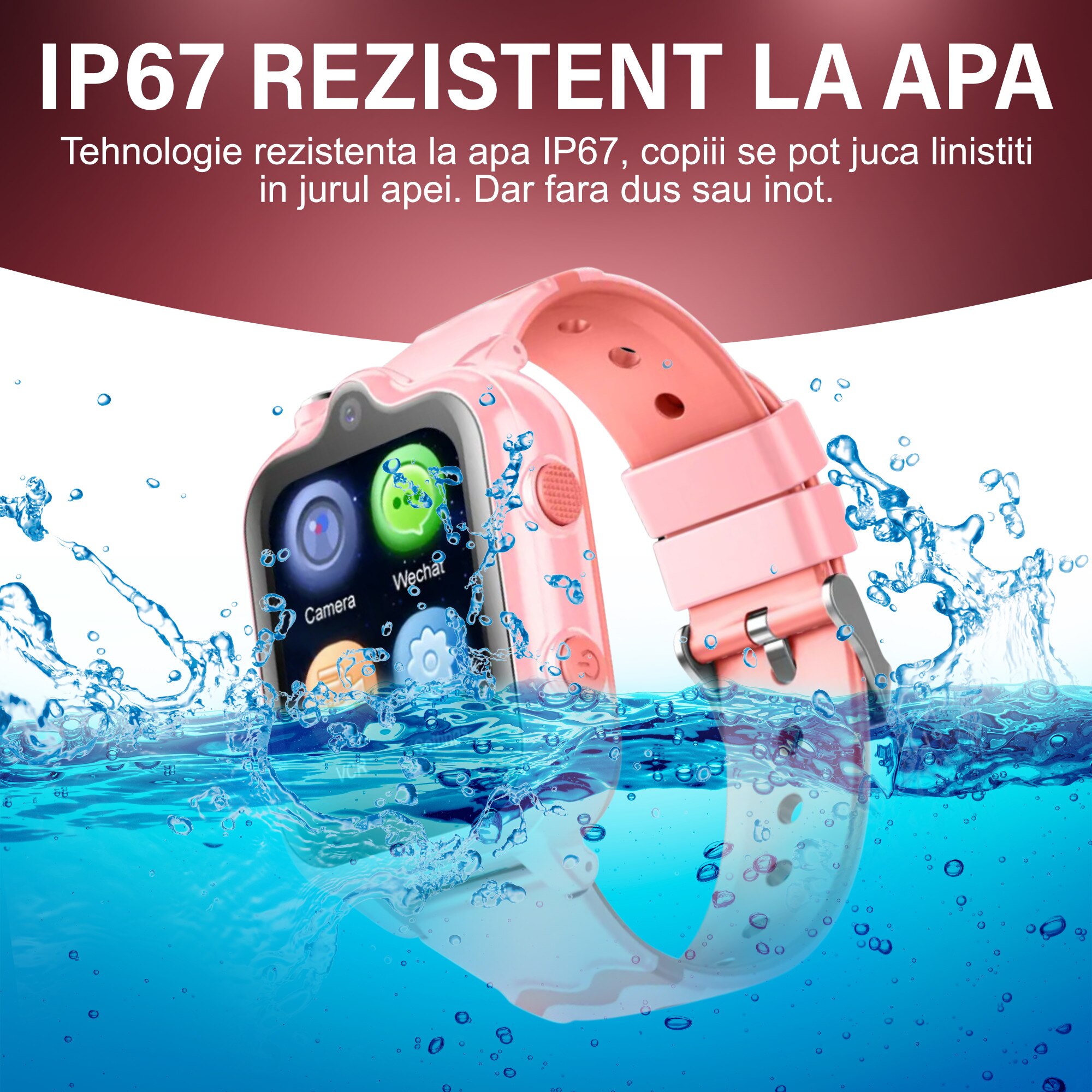 Ceas smartwatch copii GPS 4G, Whatsapp, camera dubla HD, Wingereich ...