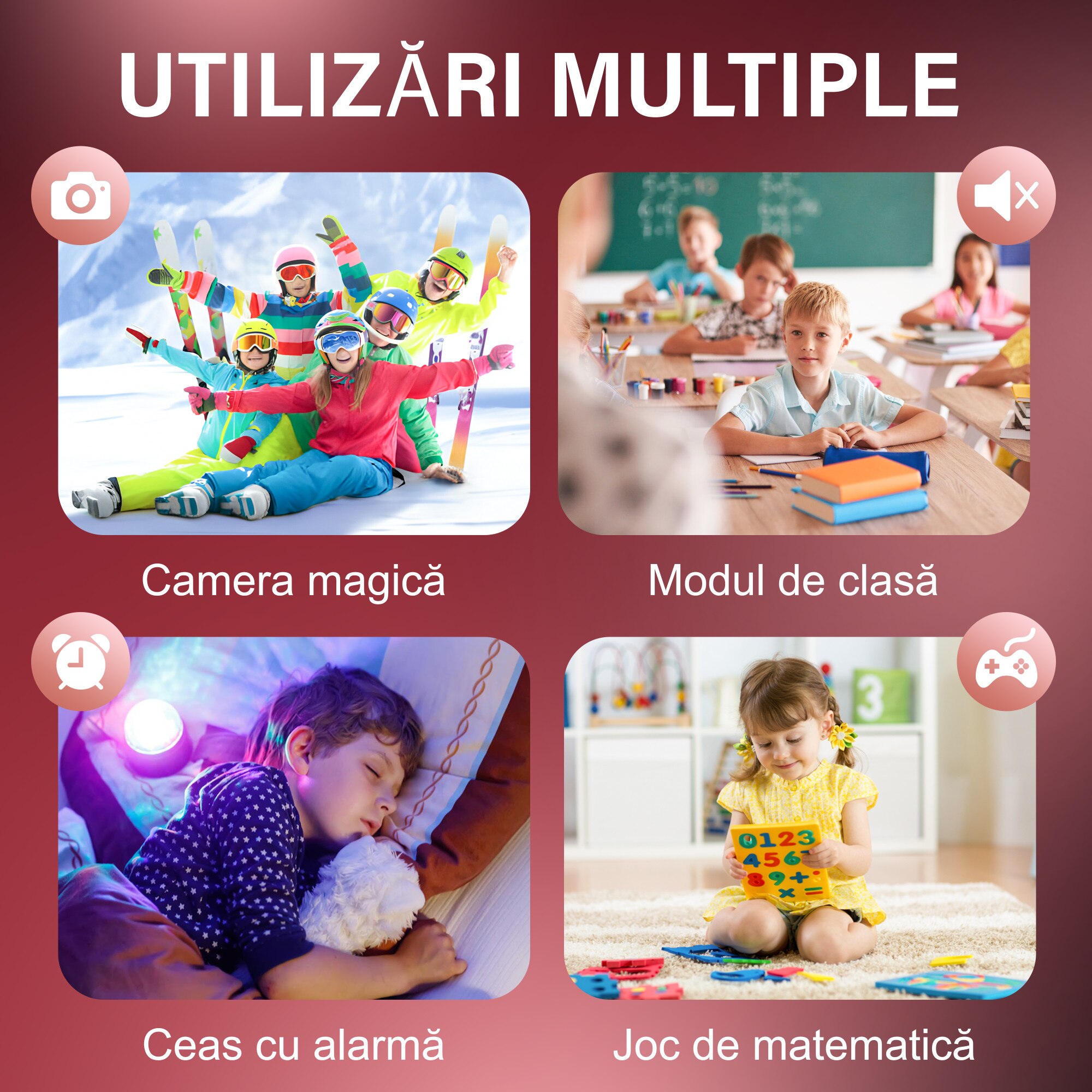 Ceas smartwatch copii GPS 4G, Whatsapp, camera dubla HD, Wingereich ...