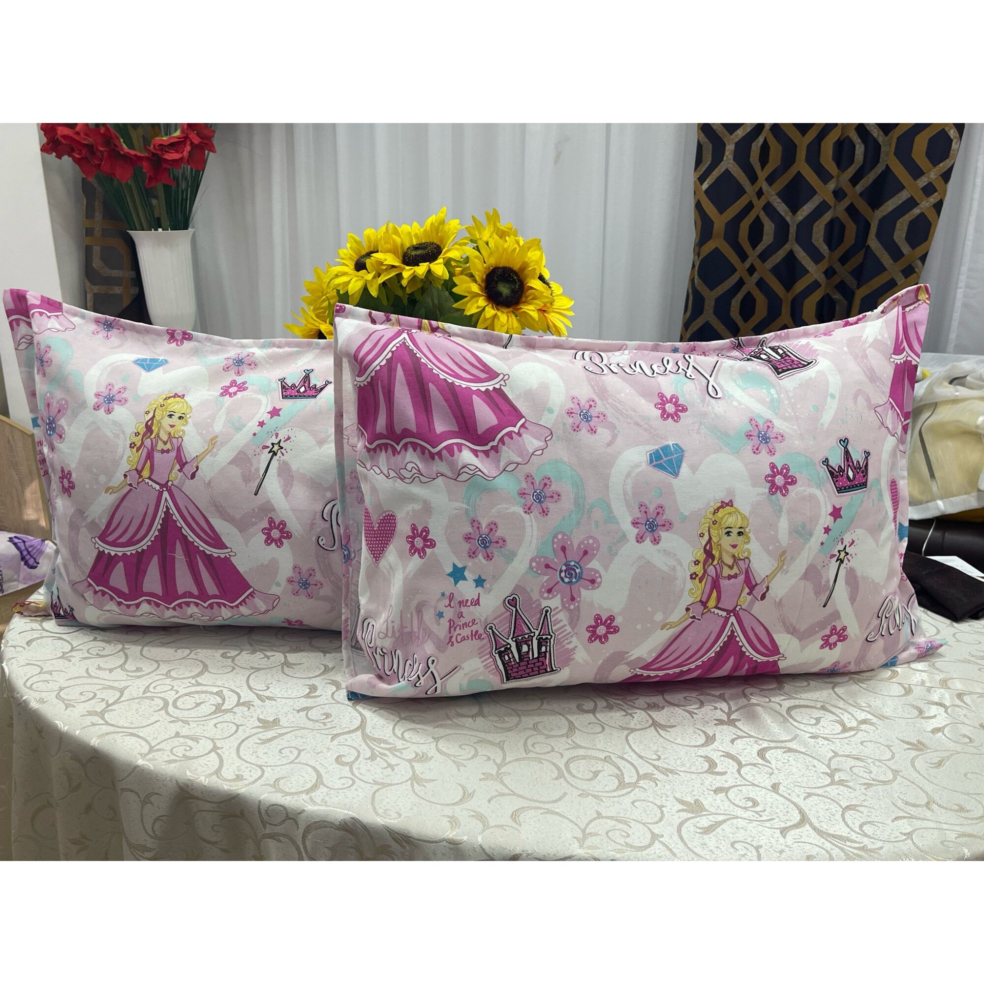 Set doua huse perna, culoare roz azur, din colectia "Despre printese by ...