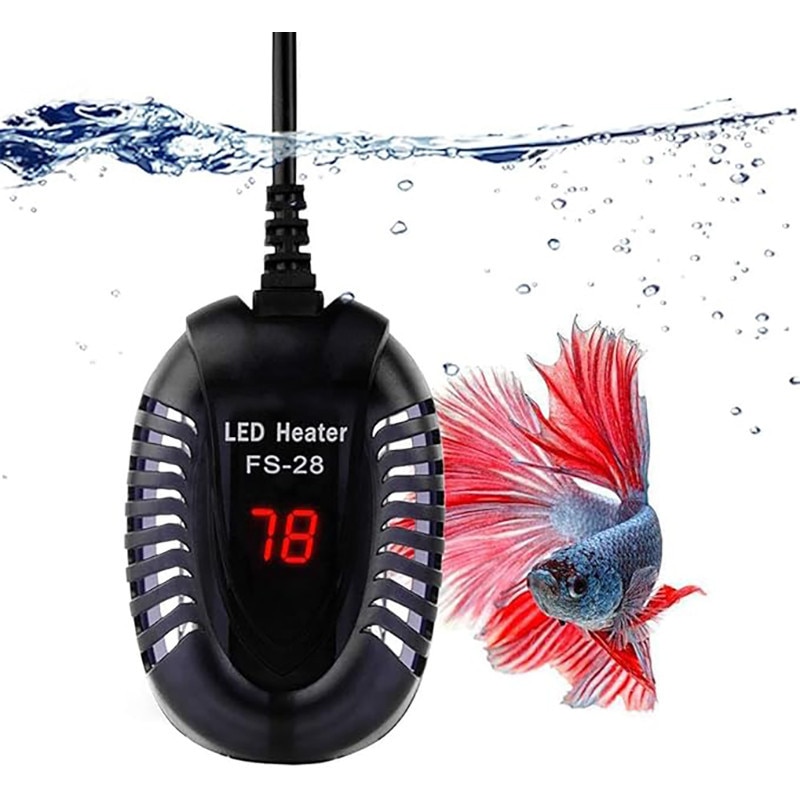 Incalzitor acvariu submersibil, Control extern, Afisaj LED, 75W, 30-45L ...