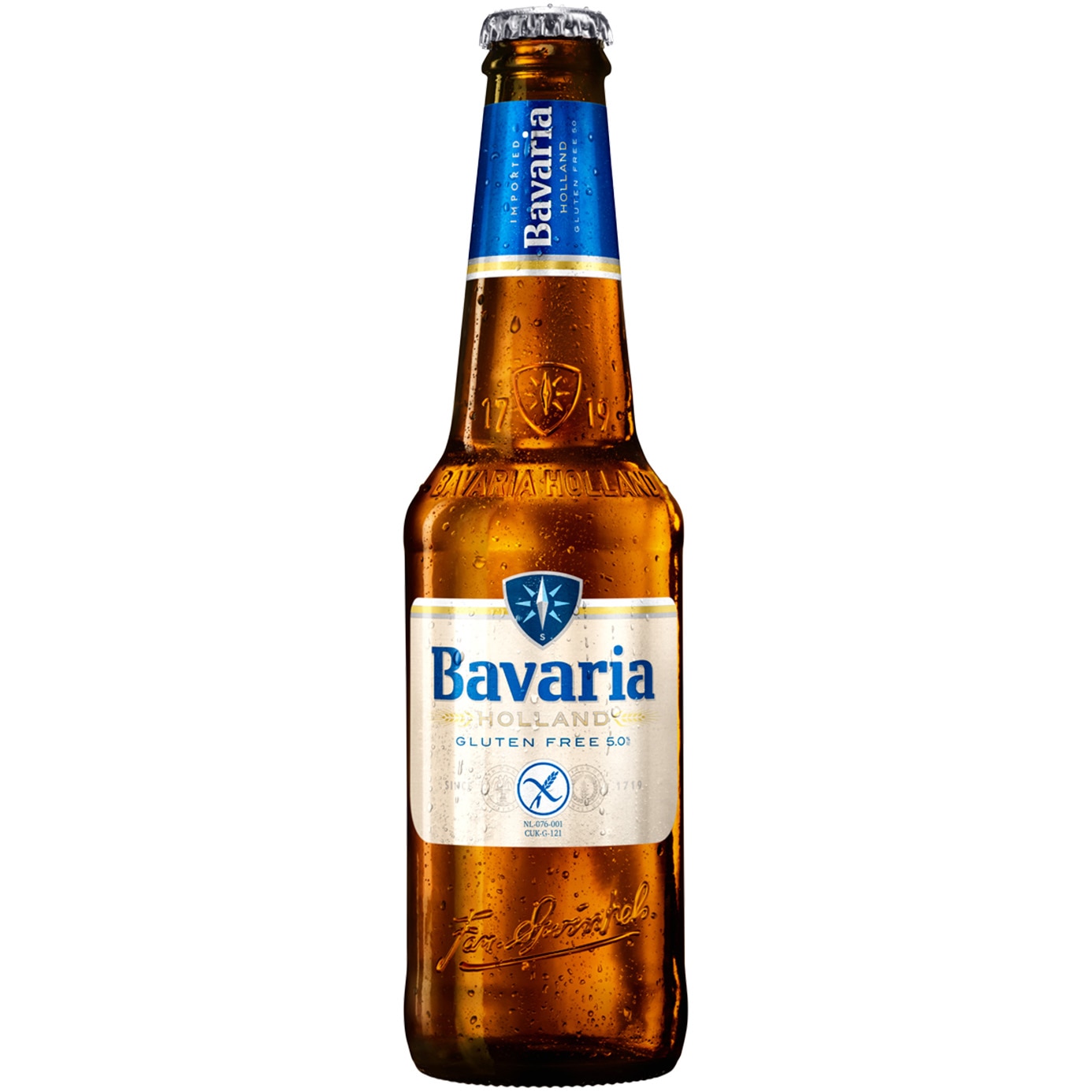 Bere blonda Bavara Premium fara gluten 5.5%, sticla, 24 x 0.33l - eMAG.ro