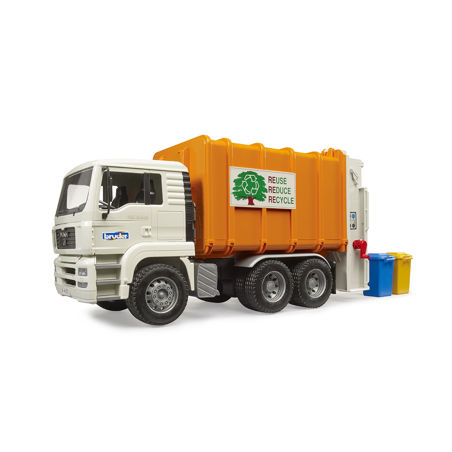 Masina de gunoi Bruder - Man TGA cu incarcare in spate, 1:16 - eMAG.ro