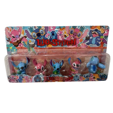 Set 5 figurine Virtual Trend®, din desene animate Lilo & stitch, 6cm ...