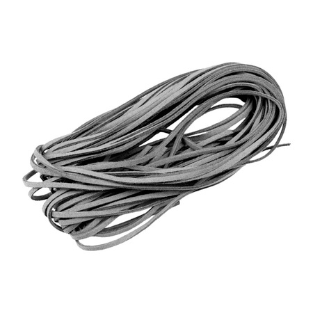 Snur piele intoarsa ecologica Crisalida, lungime 1 m, Gri deschis - eMAG.ro