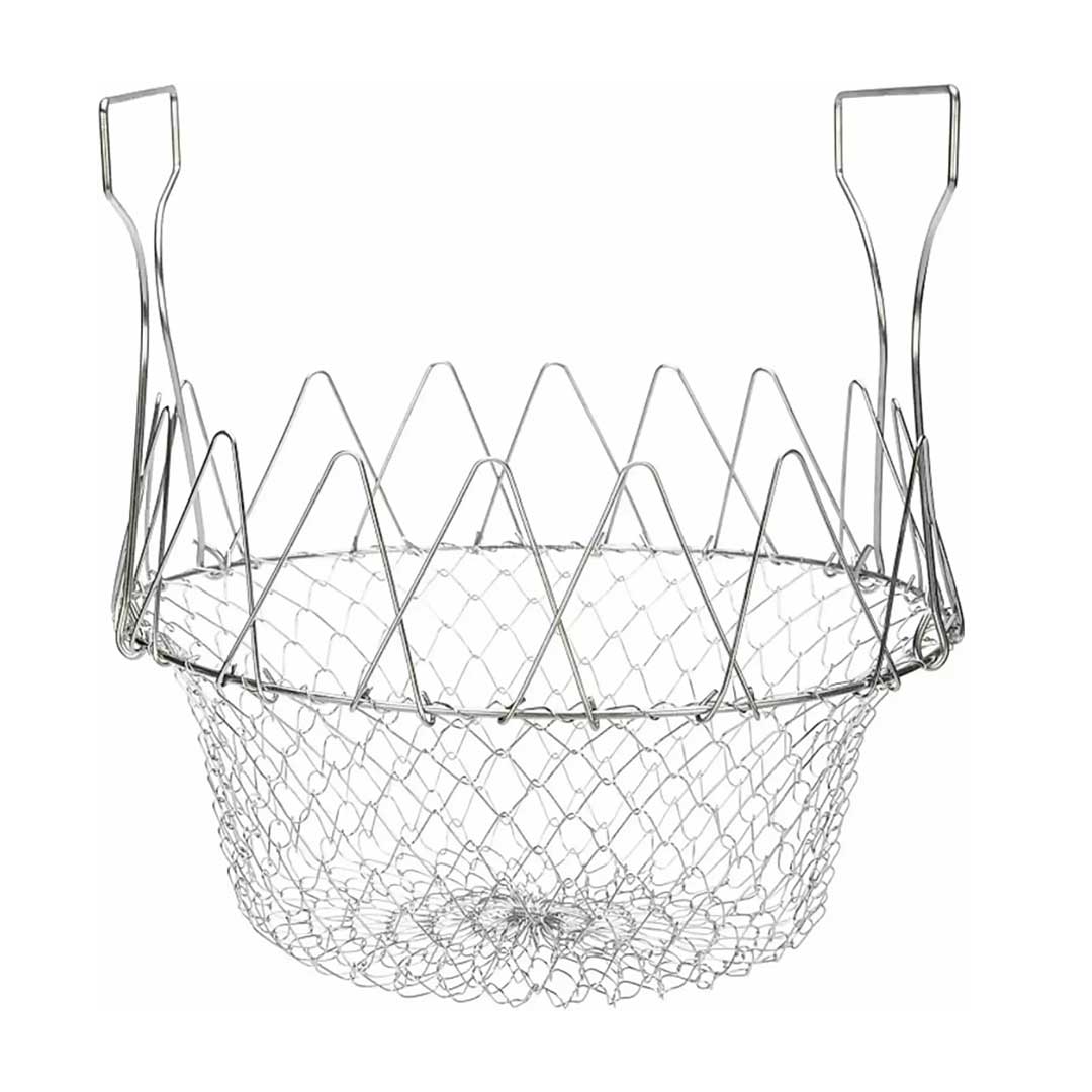 Cos Pliabil Pentru Fierberea Oualor, inox, argintiu, 34 cm - eMAG.ro