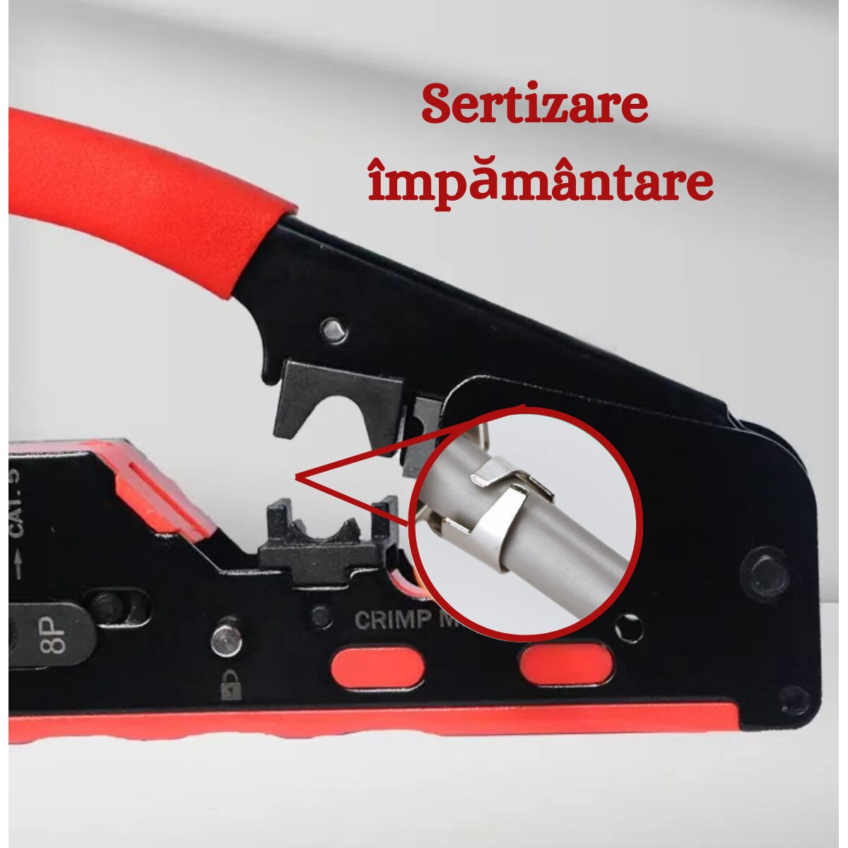 Cleste de sertizare multifunctional, cablu retea UTP, FTP, conectori ...