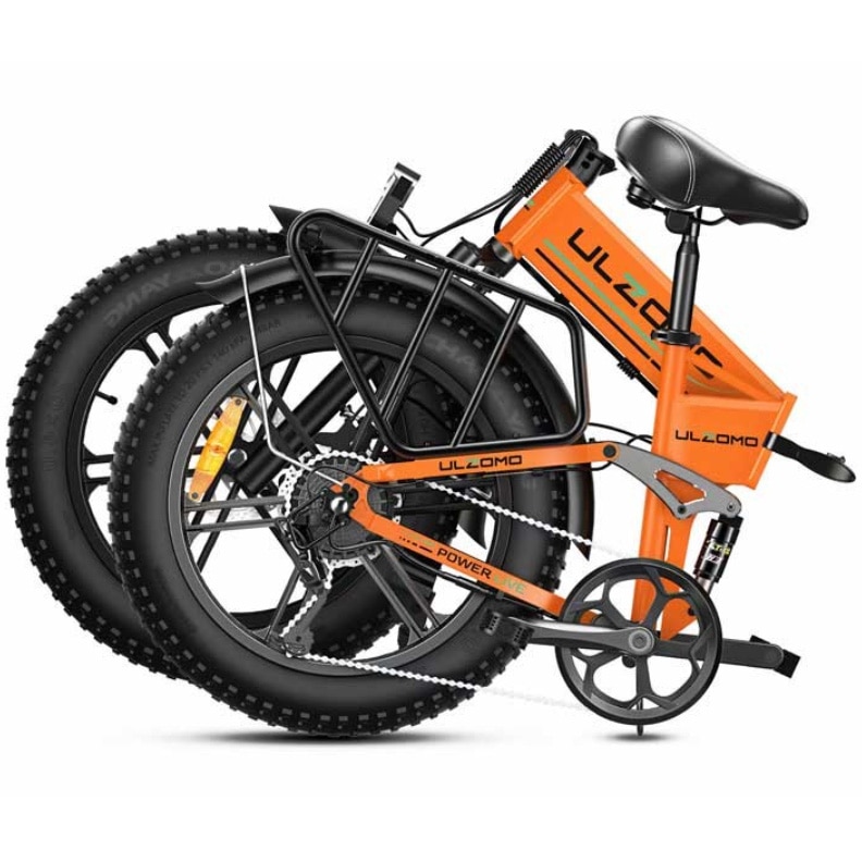 Bicicleta electrica pliabila Ulzomo Dunes 20" E-bike, portocaliu - eMAG.ro