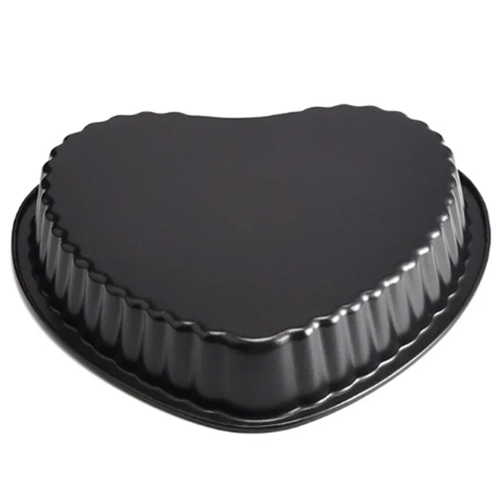 Tava metalica pentru copt prajituri Pufo Heart in forma de inima, inox ...