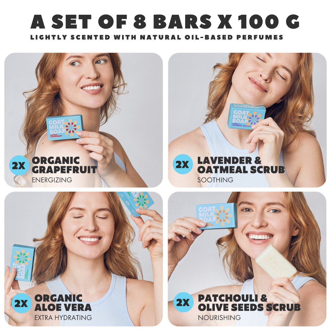 Комплект сапуни Skin Said Yes, От козе мляко, 4 различни аромата ...