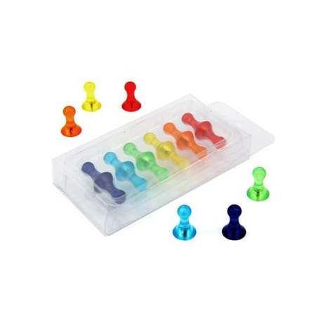 Magneti mici asortati pentru birou si frigider 13 x 19 mm, set de 12 ...