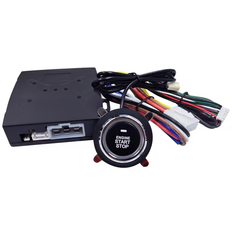 Modul de pornire auto cu buton de Start-Stop universal, KC-PS01, fara cheie, sundiguer, Negru ...