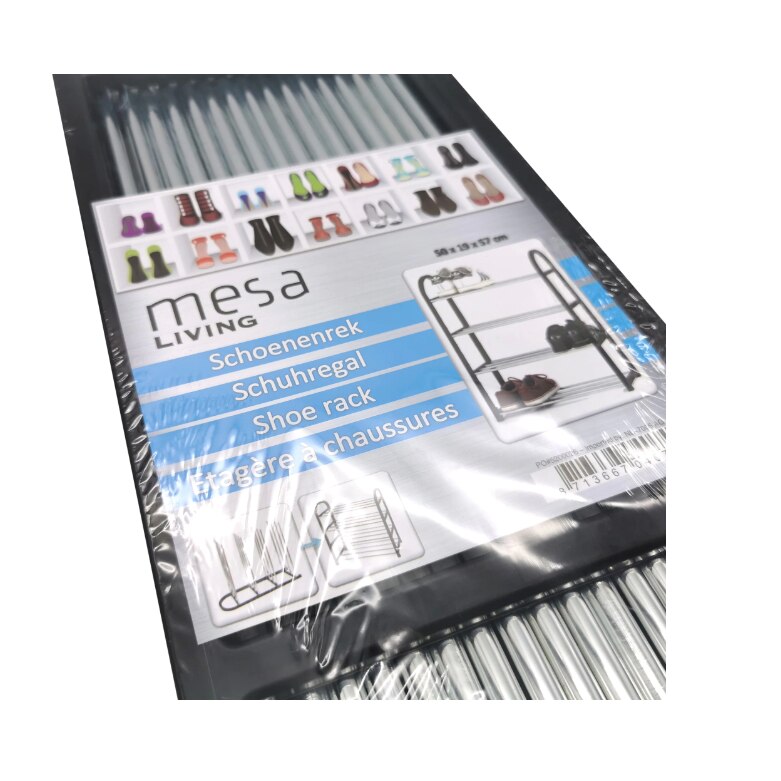 Pantofar din plastic si metal, 4 nivele 50 x 20 cm, negru - eMAG.ro